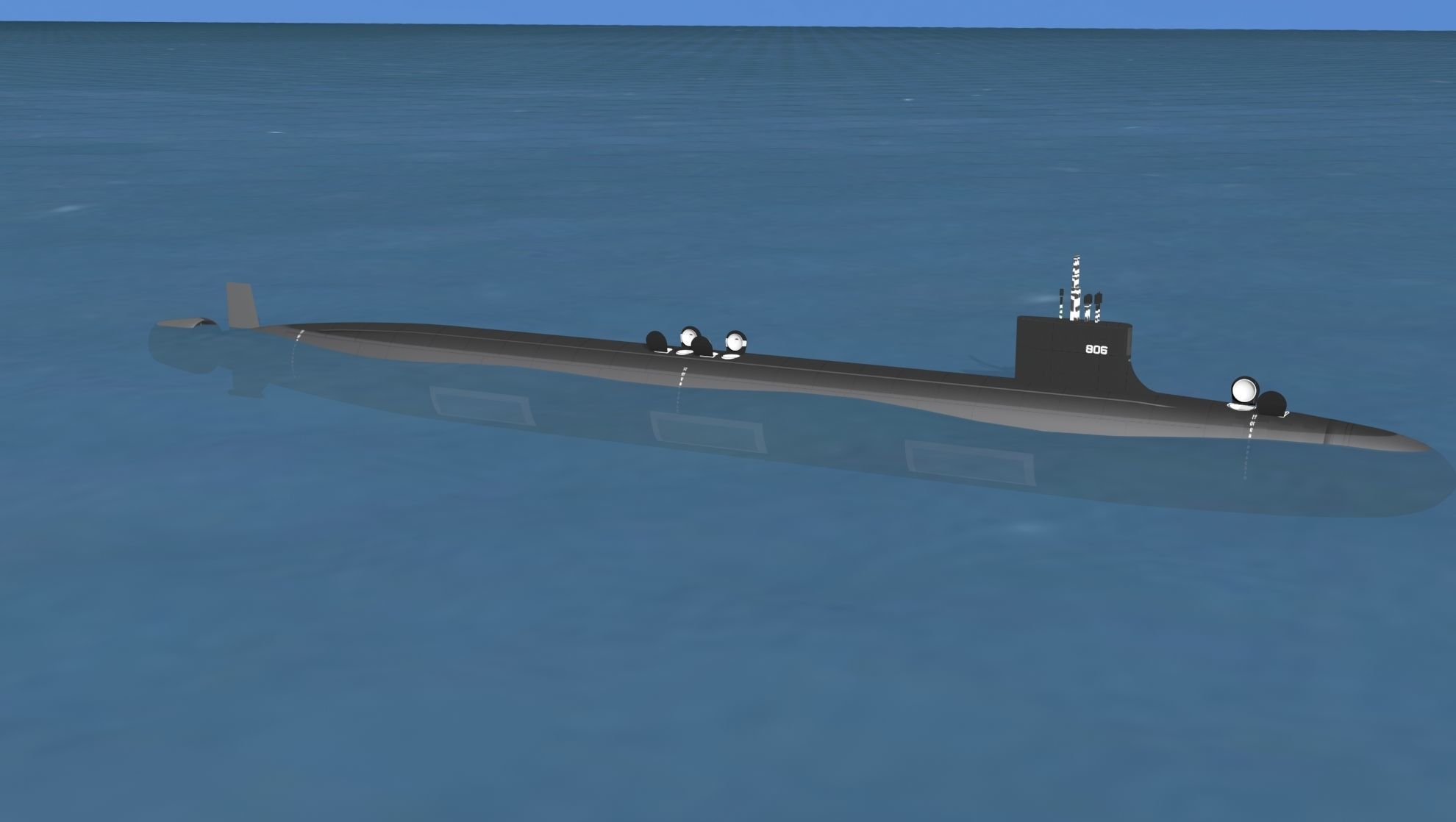 Virginia Class SSGN 806 USS Wahoo 3D model rigged | CGTrader