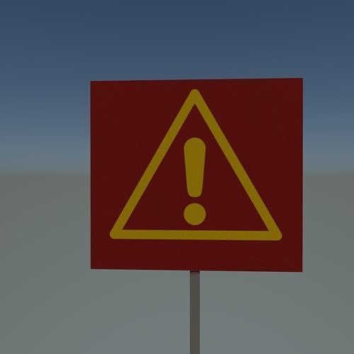 3D model General danger sign VR / AR / low-poly | CGTrader