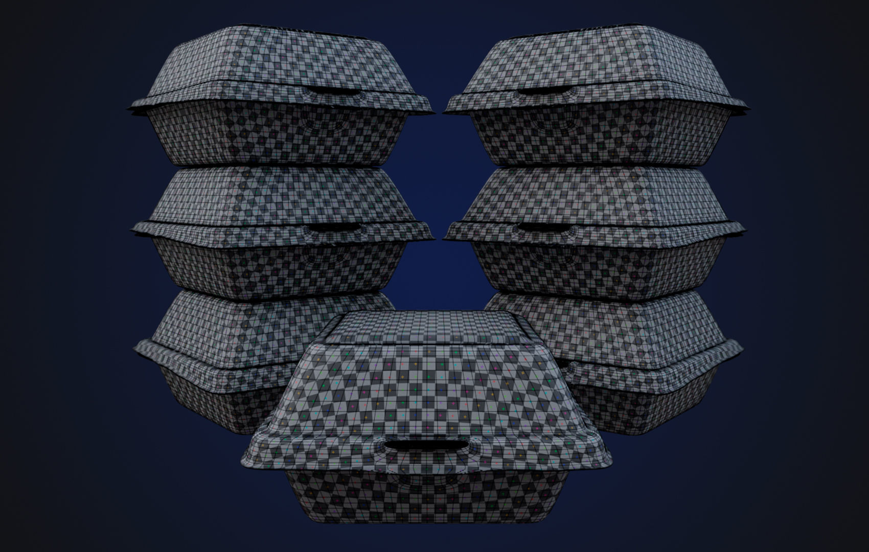 Close Box Disposable - Food styrofoam Container 3D model | CGTrader