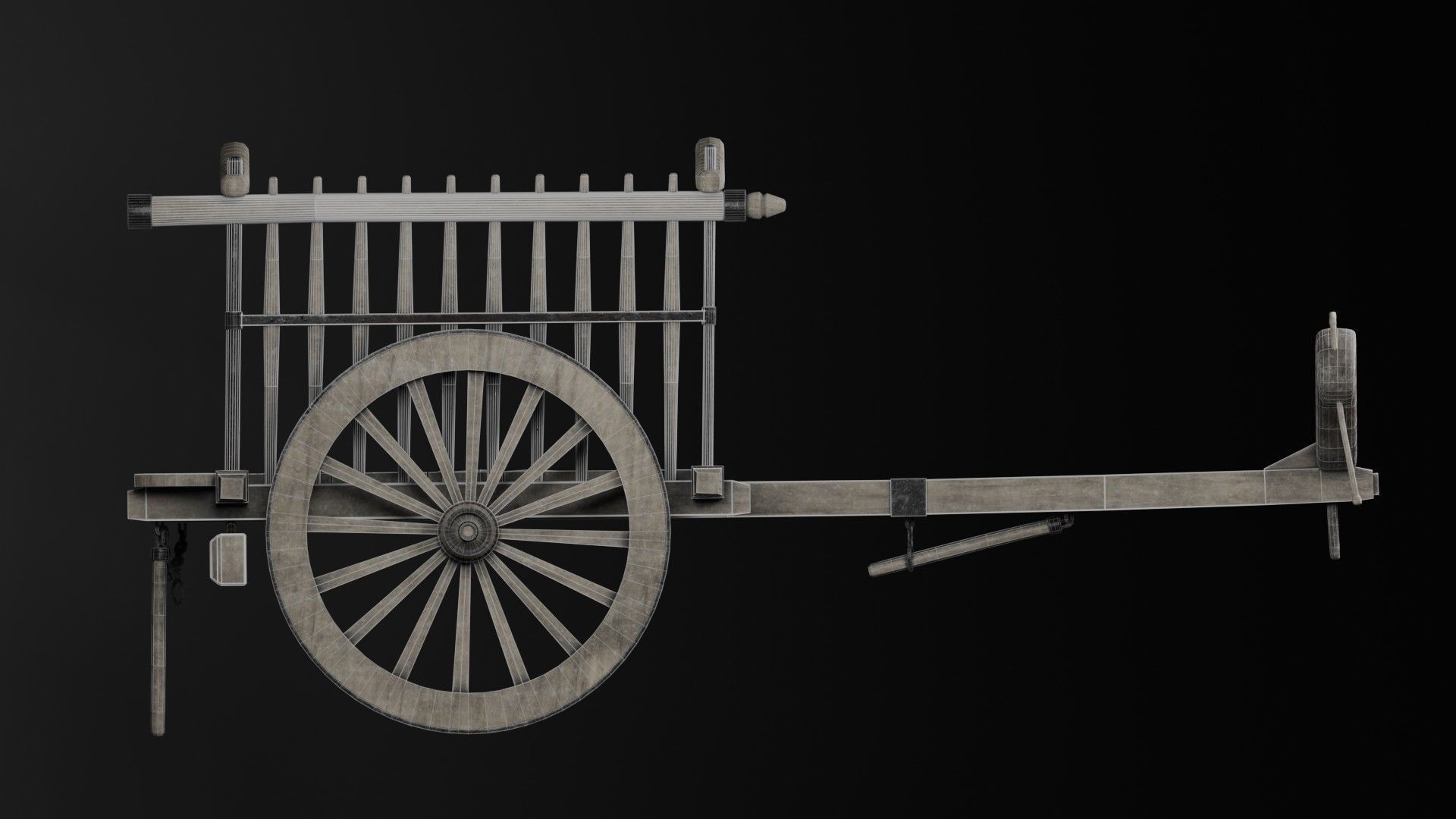 3D model Medieval Bullock Cart VR / AR / low-poly | CGTrader
