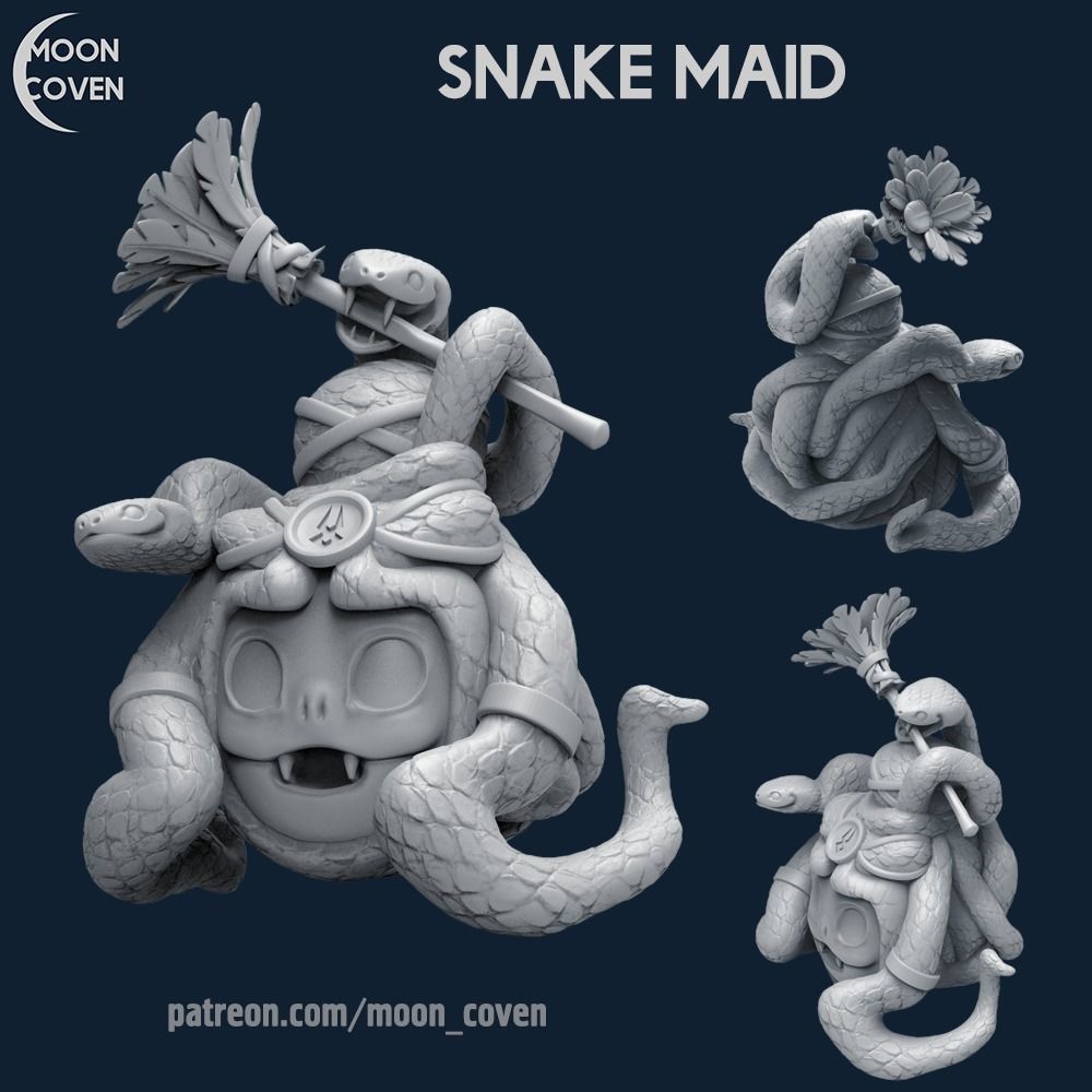 Snake Maid 3D model 3D printable | CGTrader