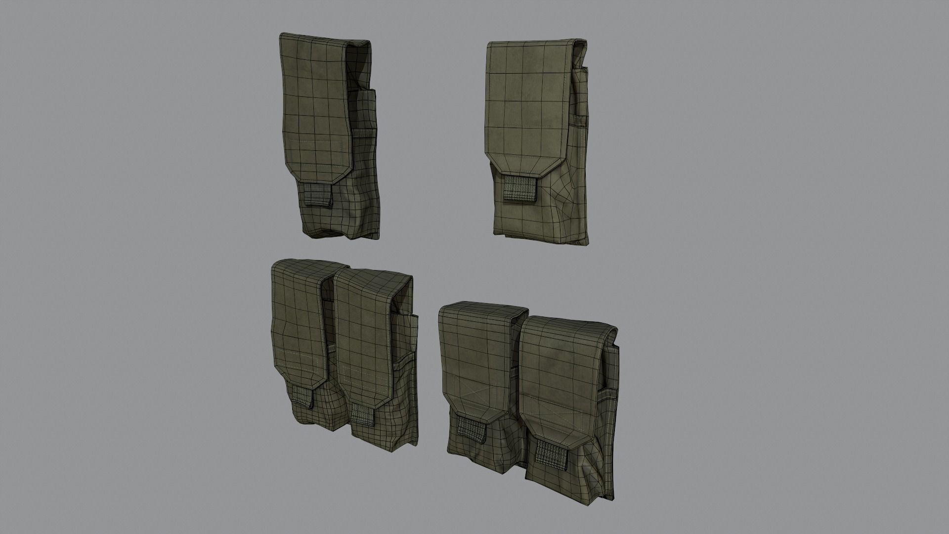 Molle pouches pack 3D Model Collection | CGTrader