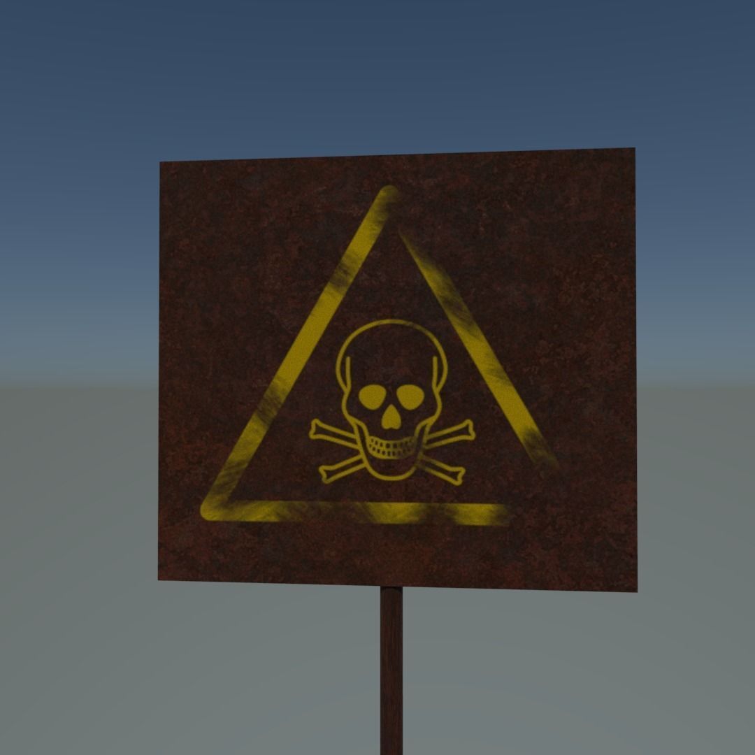 Danger sign 3D model 3D printable | CGTrader