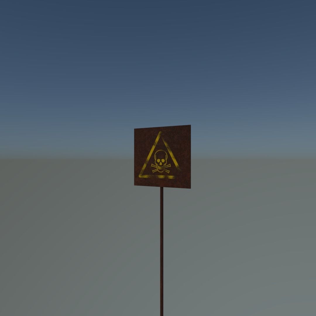 Danger sign 3D model 3D printable | CGTrader