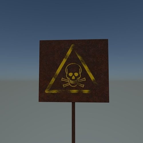 Danger sign 3D model 3D printable | CGTrader