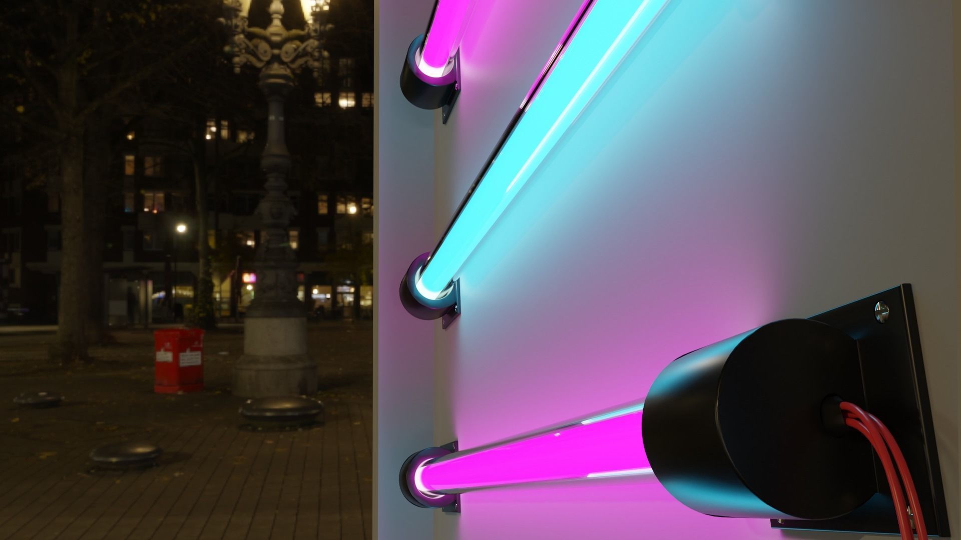 Cyberpunk Street Lights And Signs - 11 models 3D model | CGTrader