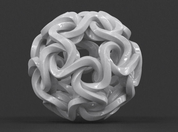 Twisted Star Ball 3D model 3D printable | CGTrader