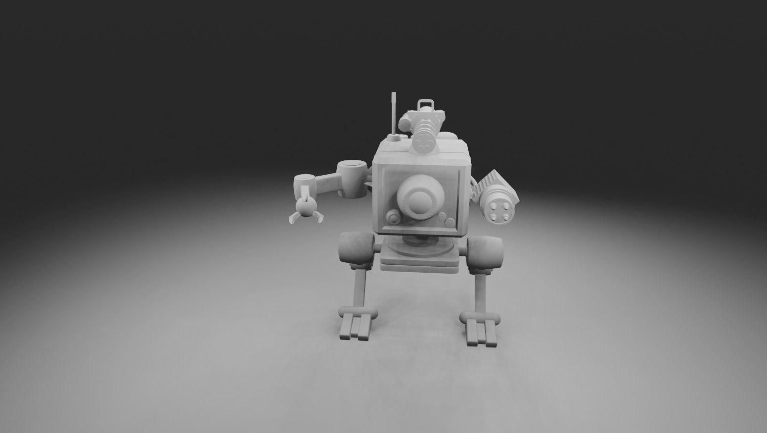 Beautiful mini combat robot made in Blender 3D 3D model | CGTrader