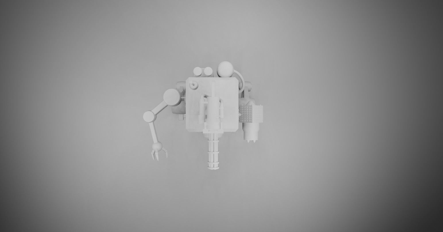 Beautiful mini combat robot made in Blender 3D 3D model | CGTrader