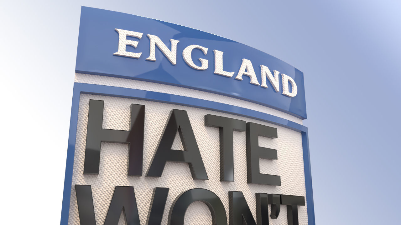 3D model Hate Logo England Team VR / AR / low-poly | CGTrader