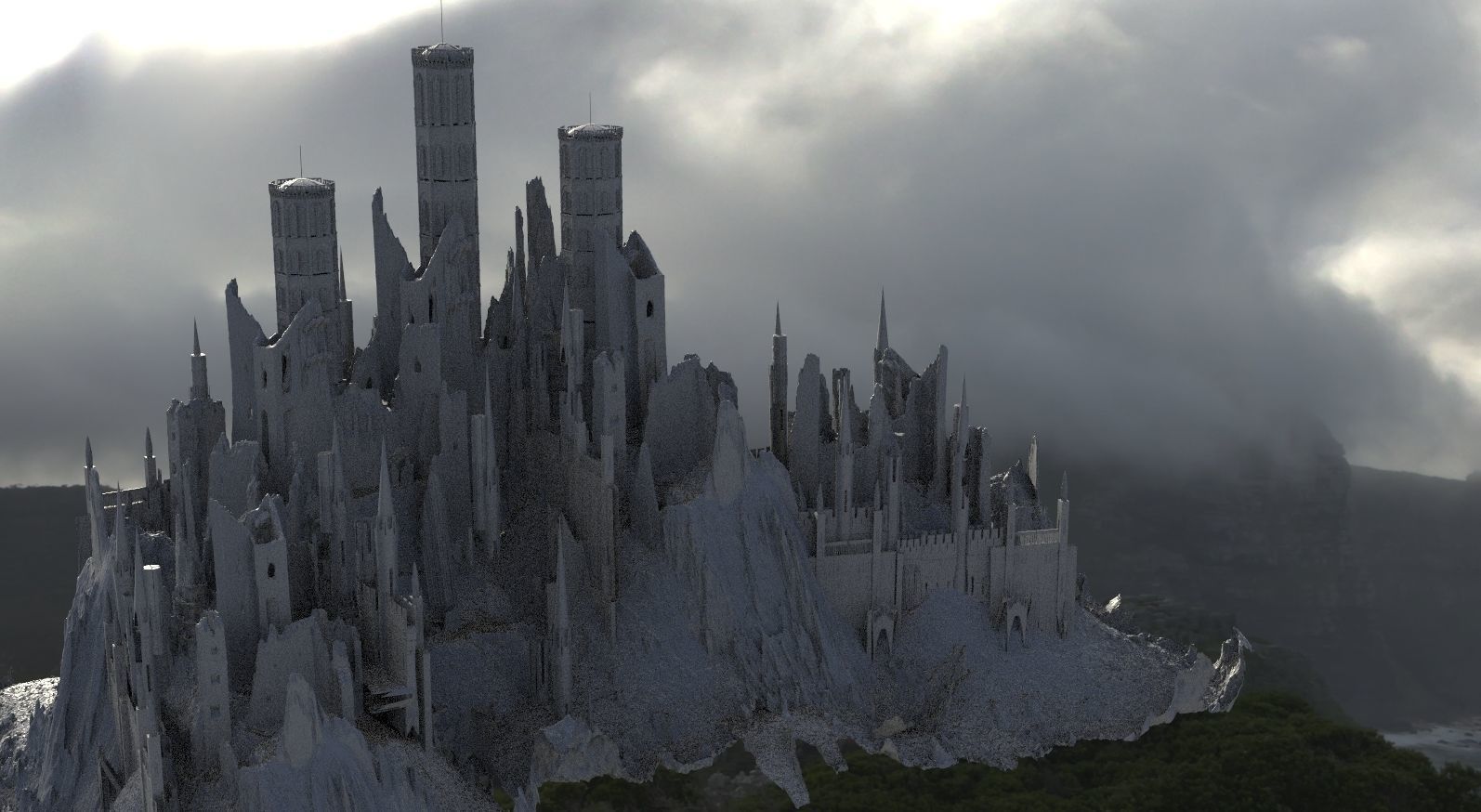 Medieval fortress Expanded Huge 3D model | CGTrader