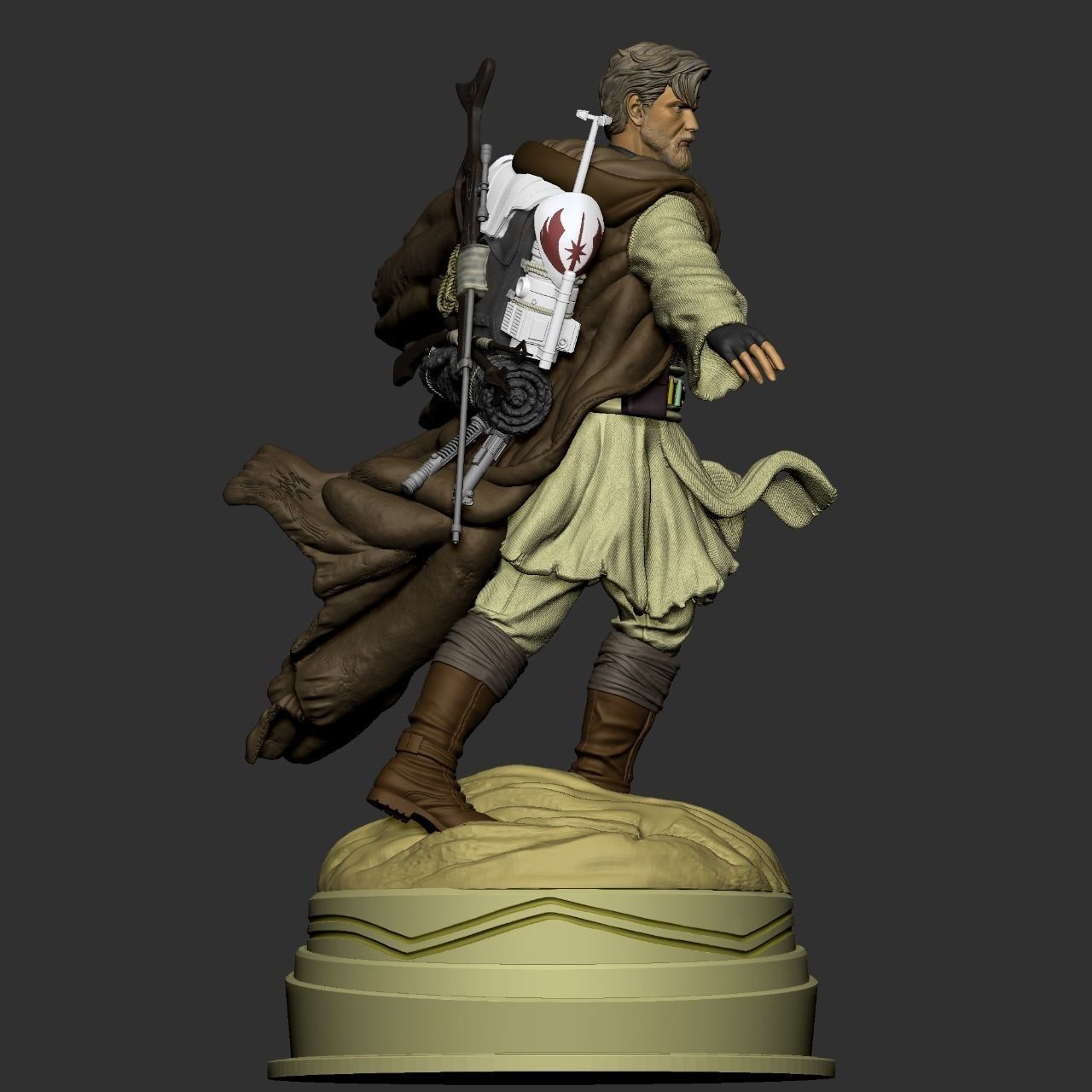 Obi Wan Kenobi V2 3D model 3D printable | CGTrader