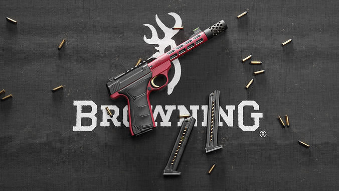 3D model Browning Buck Mark Plus Vision UFX Red gun VR / AR / low-poly ...