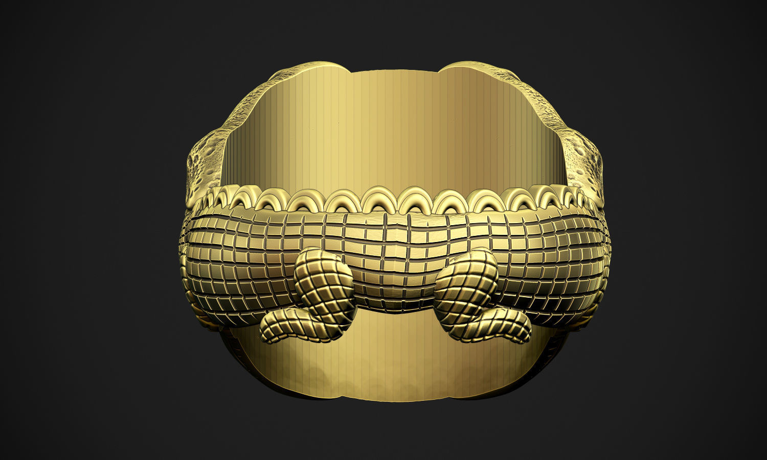 Gator Wrap Ring 3D model 3D printable | CGTrader