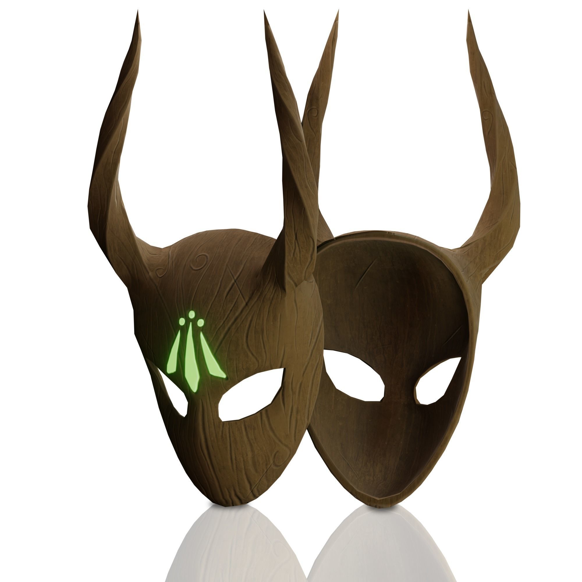 3D model Stylized Druid Mask VR / AR / low-poly | CGTrader