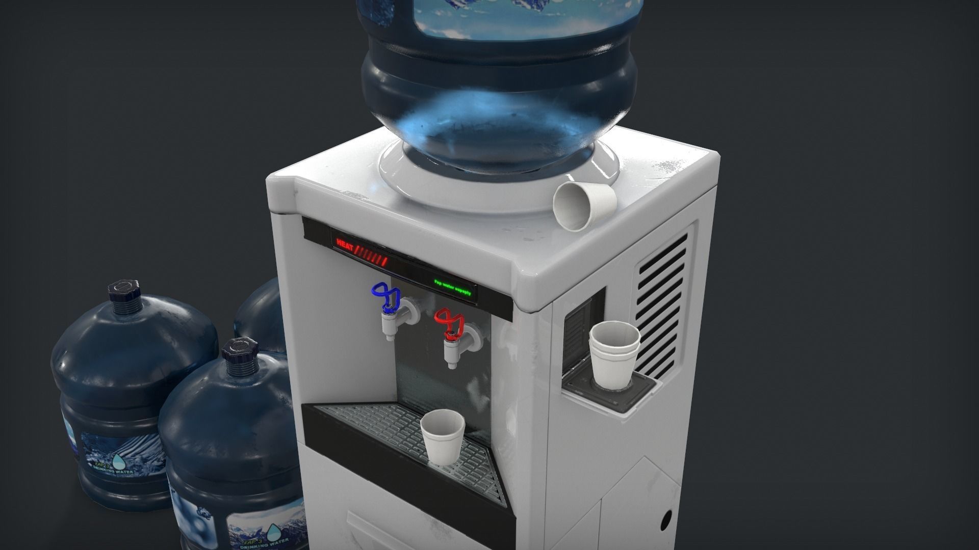 Water Dispencer - PBR - Game Ready free VR / AR / low-poly 3D model ...