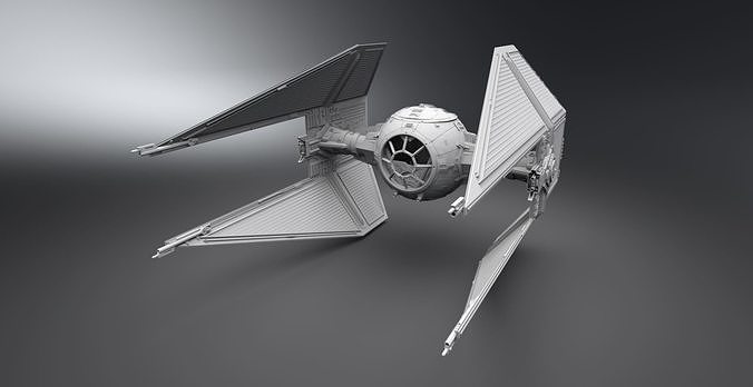 Tie Interceptor scale model 3D model 3D printable | CGTrader