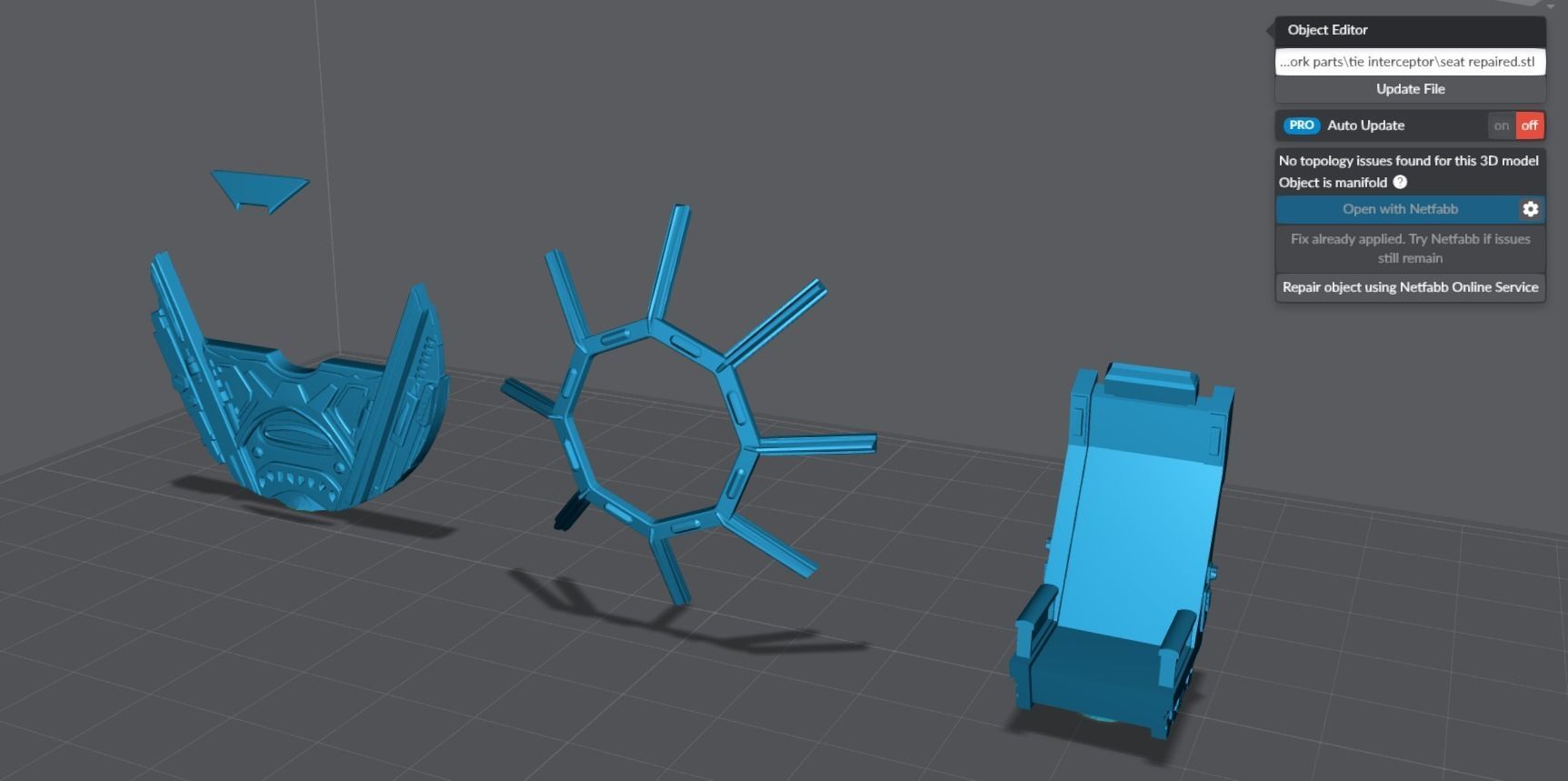 Tie Interceptor scale model 3D model 3D printable | CGTrader