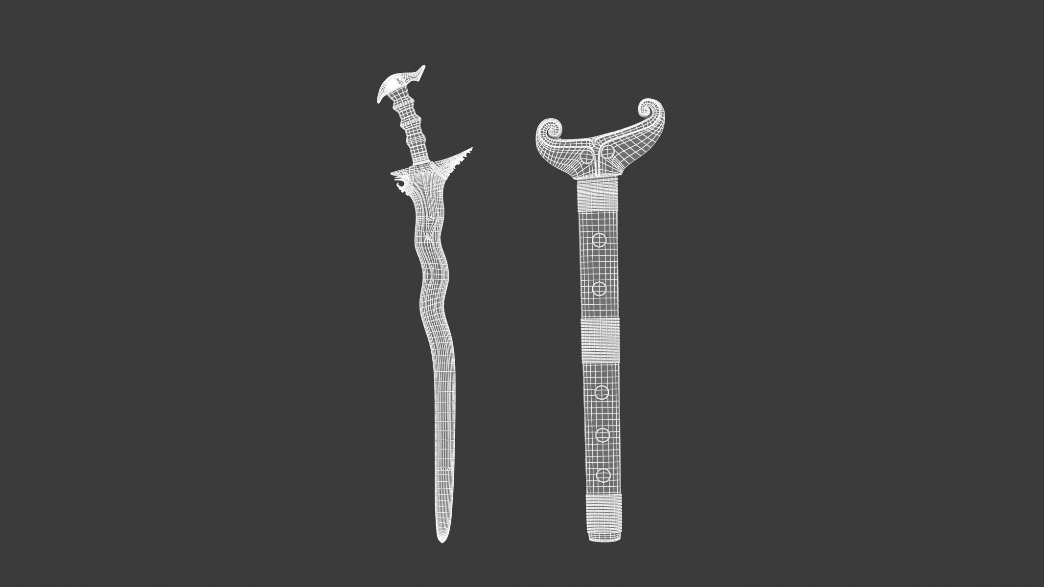3D model Kalis Sword VR / AR / low-poly | CGTrader