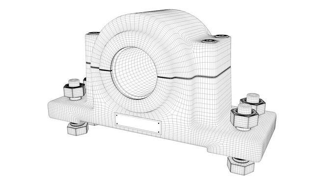 Pillow block bearing units 3D model | CGTrader