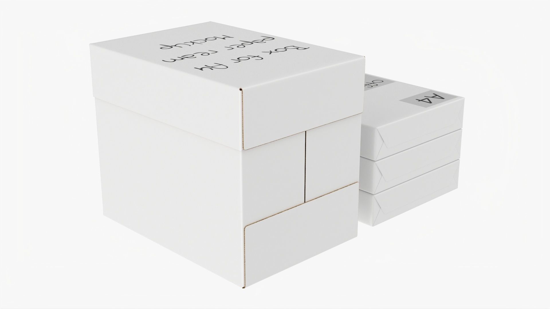Office A4 paper 5 reams box 3D model | CGTrader