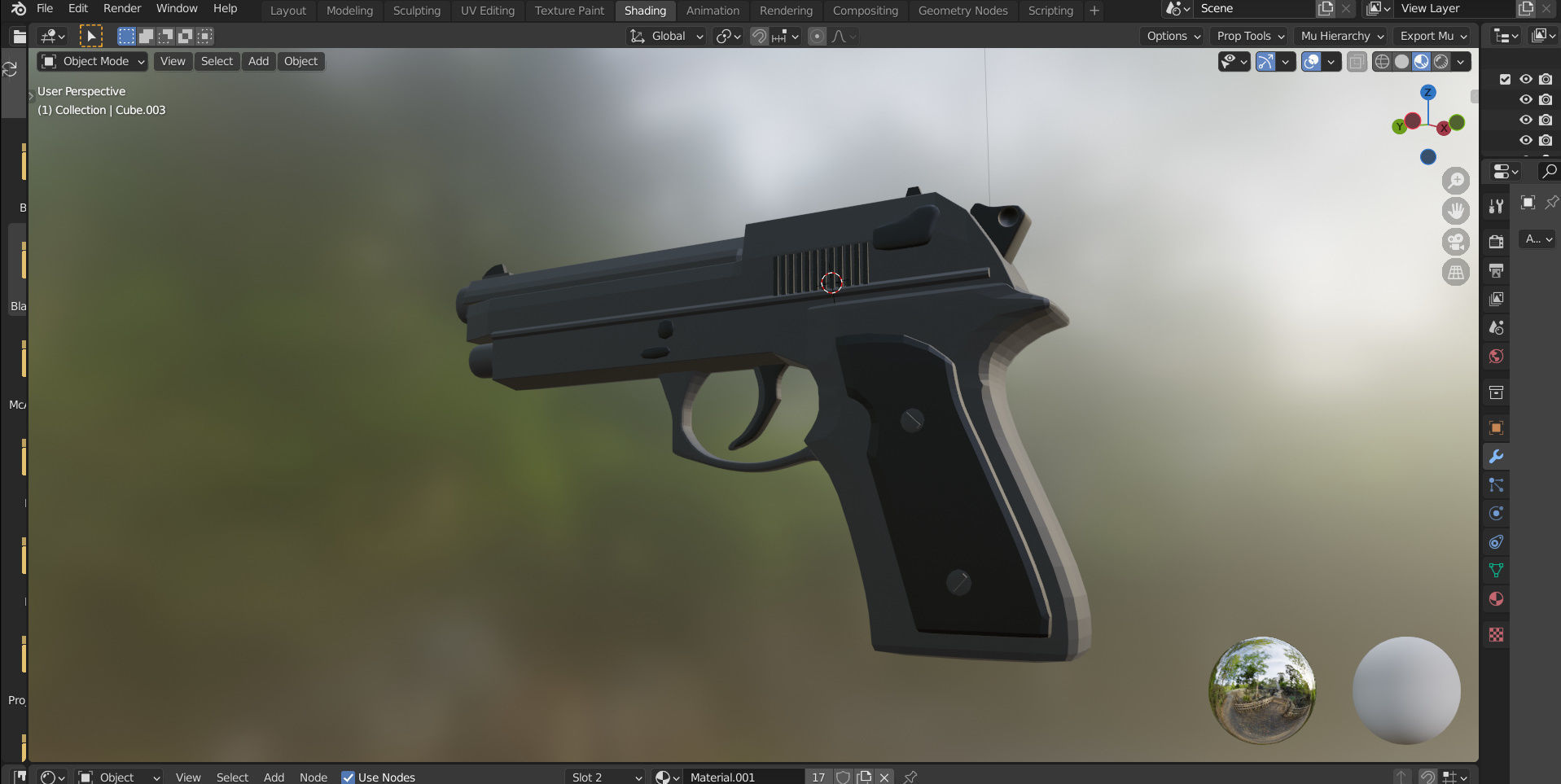 3D model Low Poly Beretta M9 Pistol VR / AR / low-poly | CGTrader