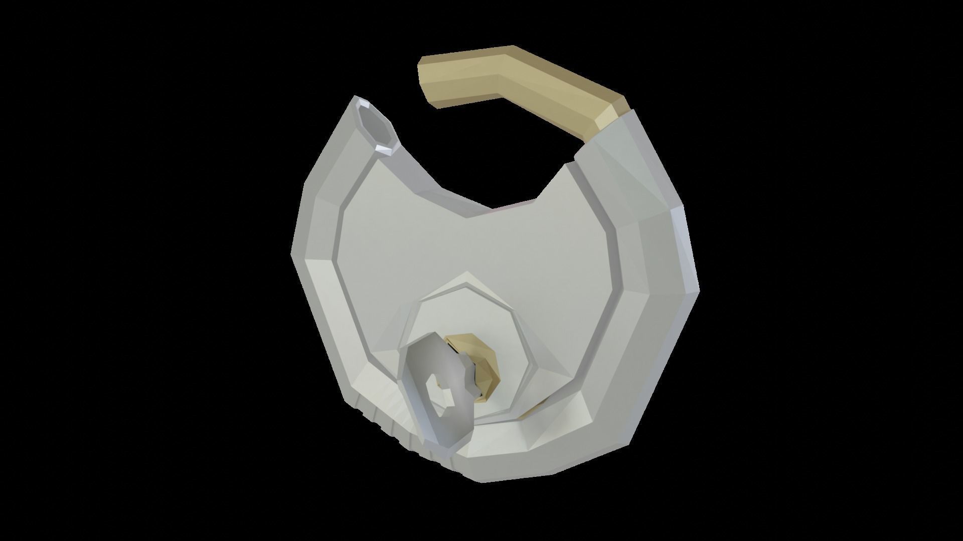 3D model Low Poly Circular Key Lock Padlock VR / AR / low-poly | CGTrader