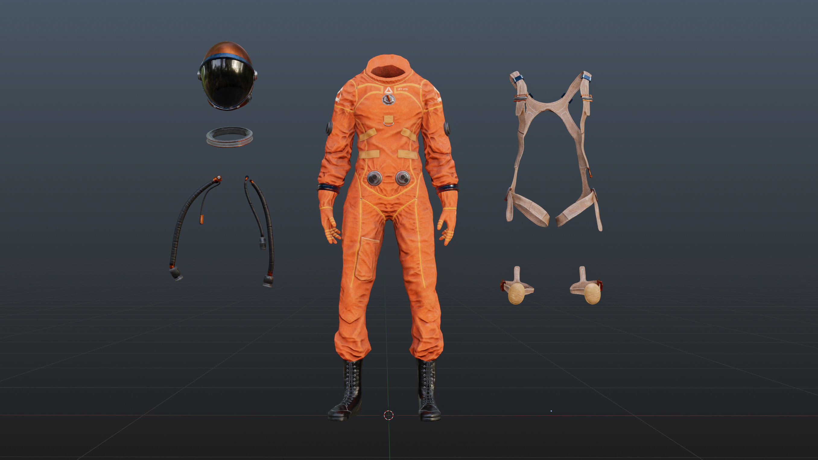 3D model Female Space Suit 3D Model VR / AR / low-poly | CGTrader