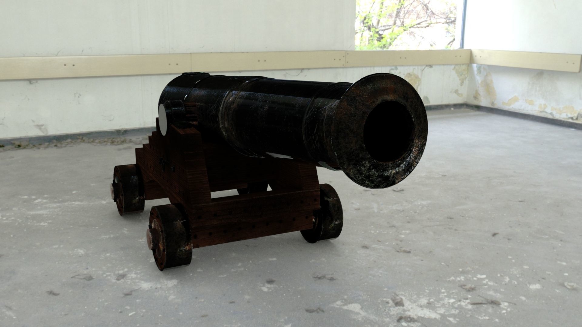 Large Cannon 3D model | CGTrader
