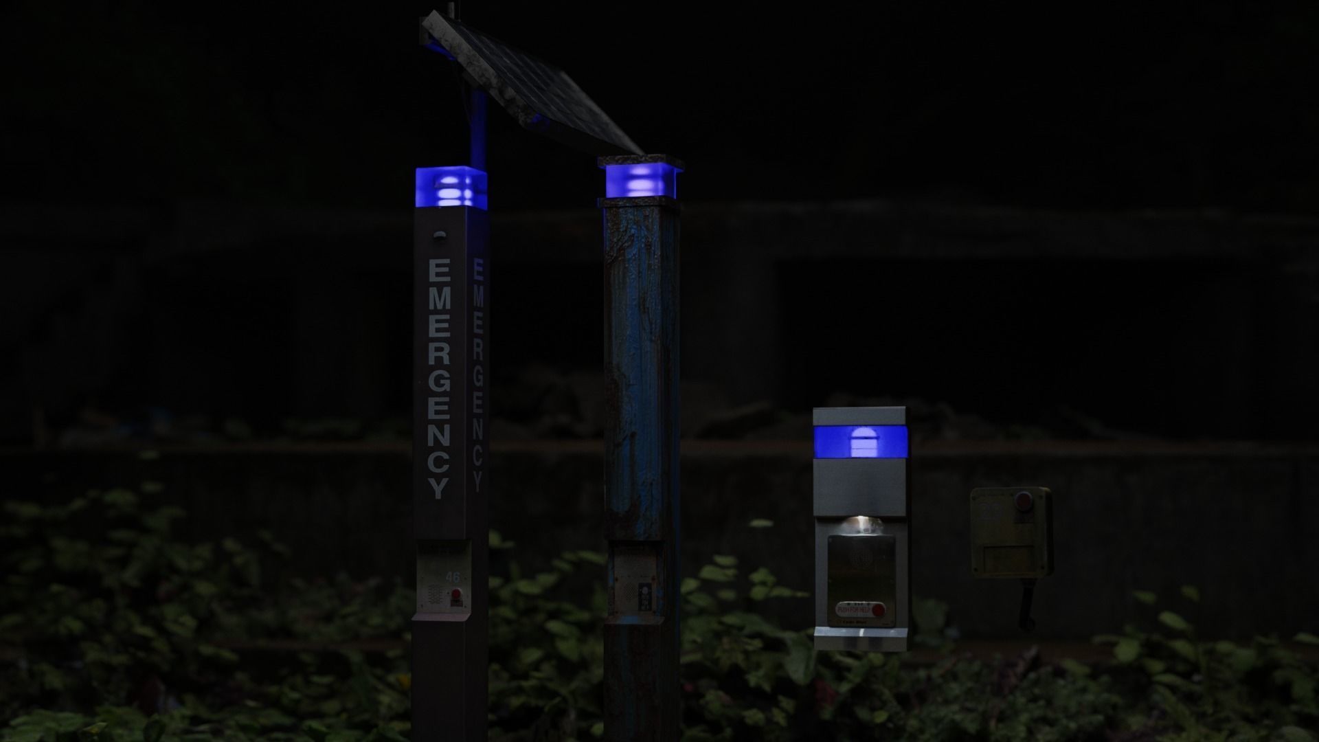 3D model Campus Blue Light System Stations VR / AR / low-poly | CGTrader