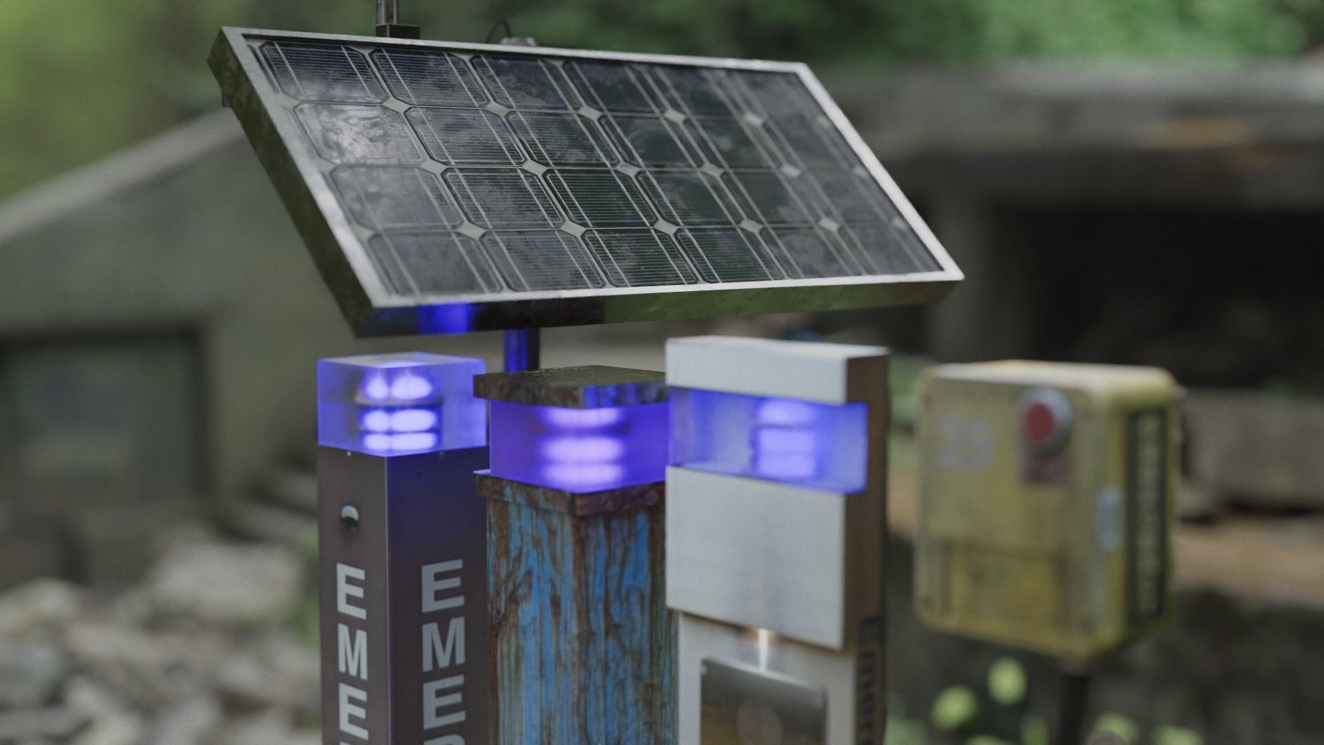 3D model Campus Blue Light System Stations VR / AR / low-poly | CGTrader