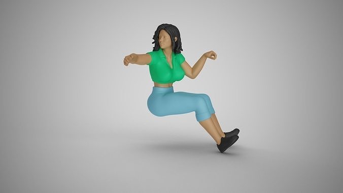 Girl Drive Back 3D model 3D printable | CGTrader