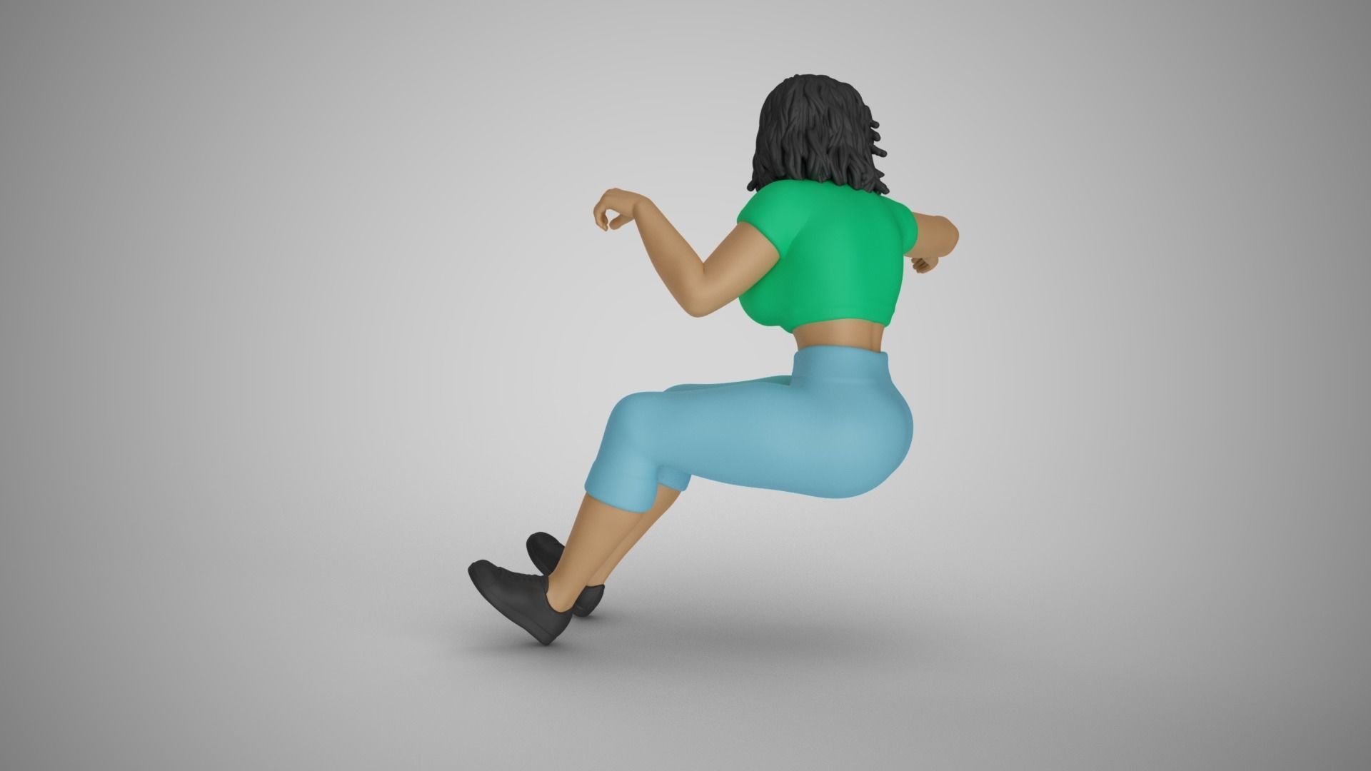 Girl Drive Back 3D model 3D printable | CGTrader