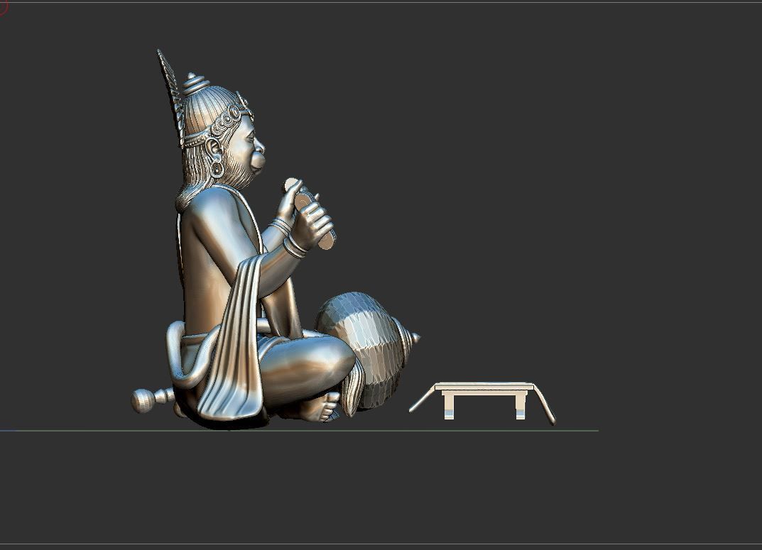 hanuman ji 3D model 3D printable | CGTrader