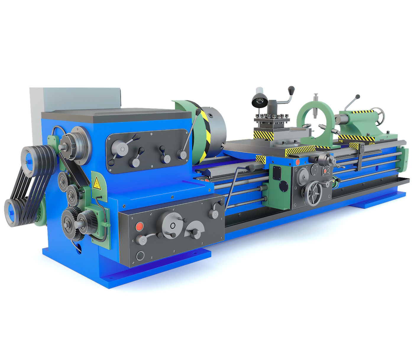 Industrial turning machine tool 1M63 3D model | CGTrader