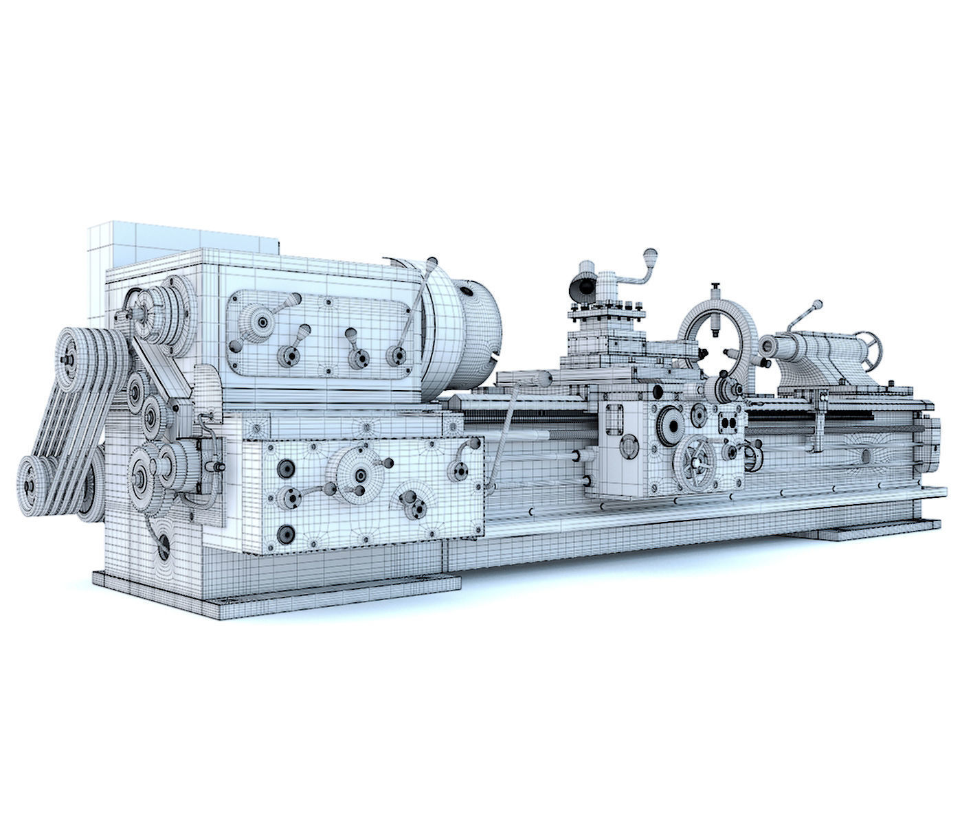 Industrial turning machine tool 1M63 3D model | CGTrader