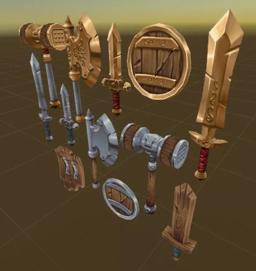 3D model basic 3d weapon pack VR / AR / low-poly | CGTrader