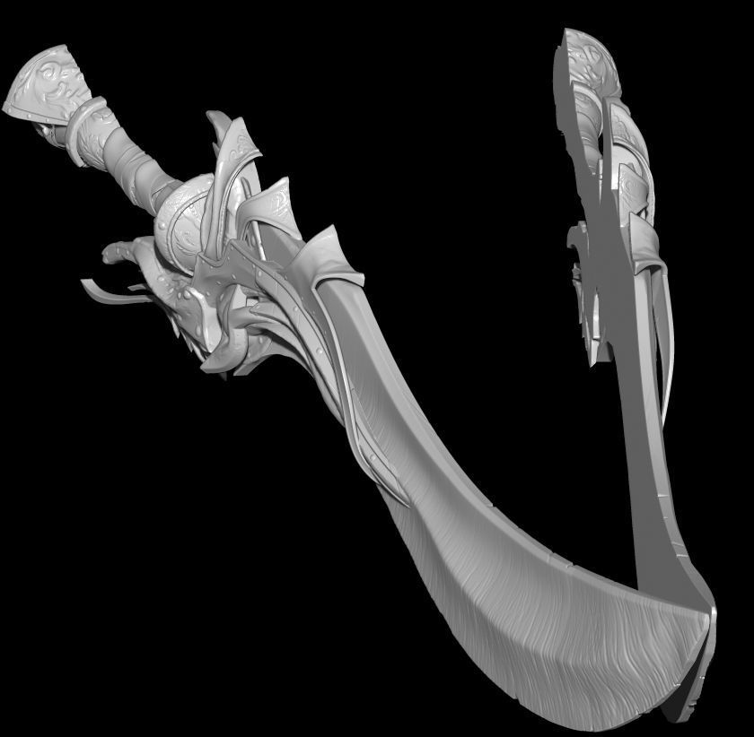Fantasy sword with PBR textures free VR / AR / low-poly 3D model | CGTrader