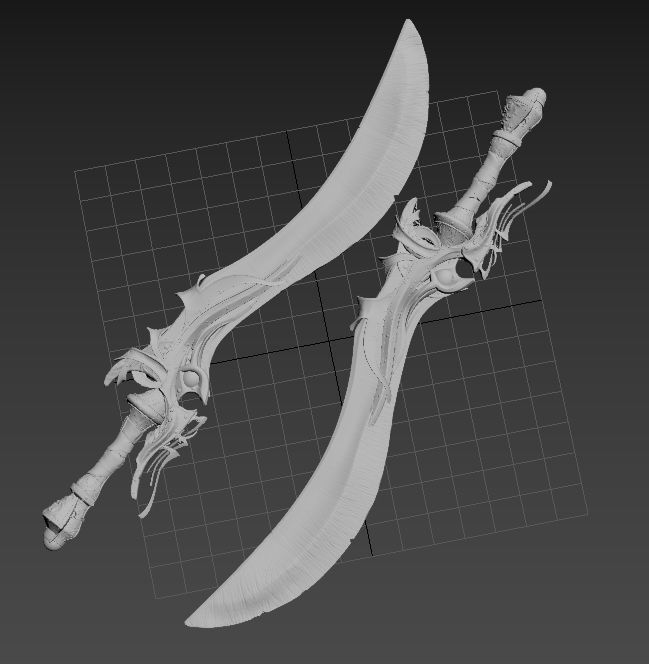 Fantasy sword with PBR textures free VR / AR / low-poly 3D model | CGTrader