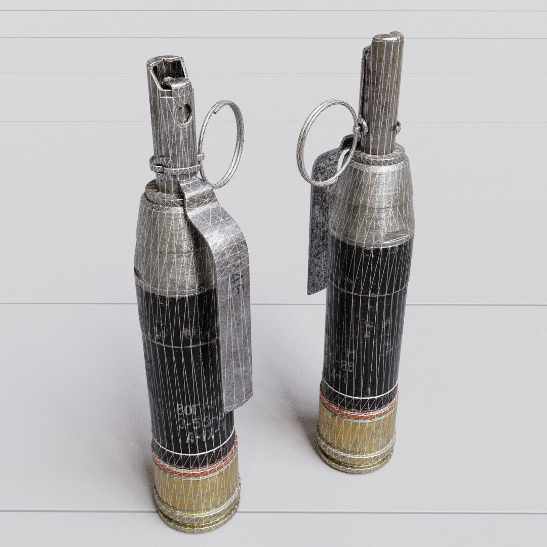 3D model vog-17 russian grenade VR / AR / low-poly | CGTrader
