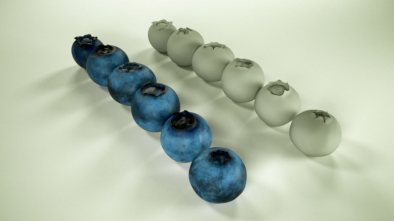 Blueberries 3D model | CGTrader