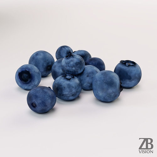 Blueberries 3D model | CGTrader