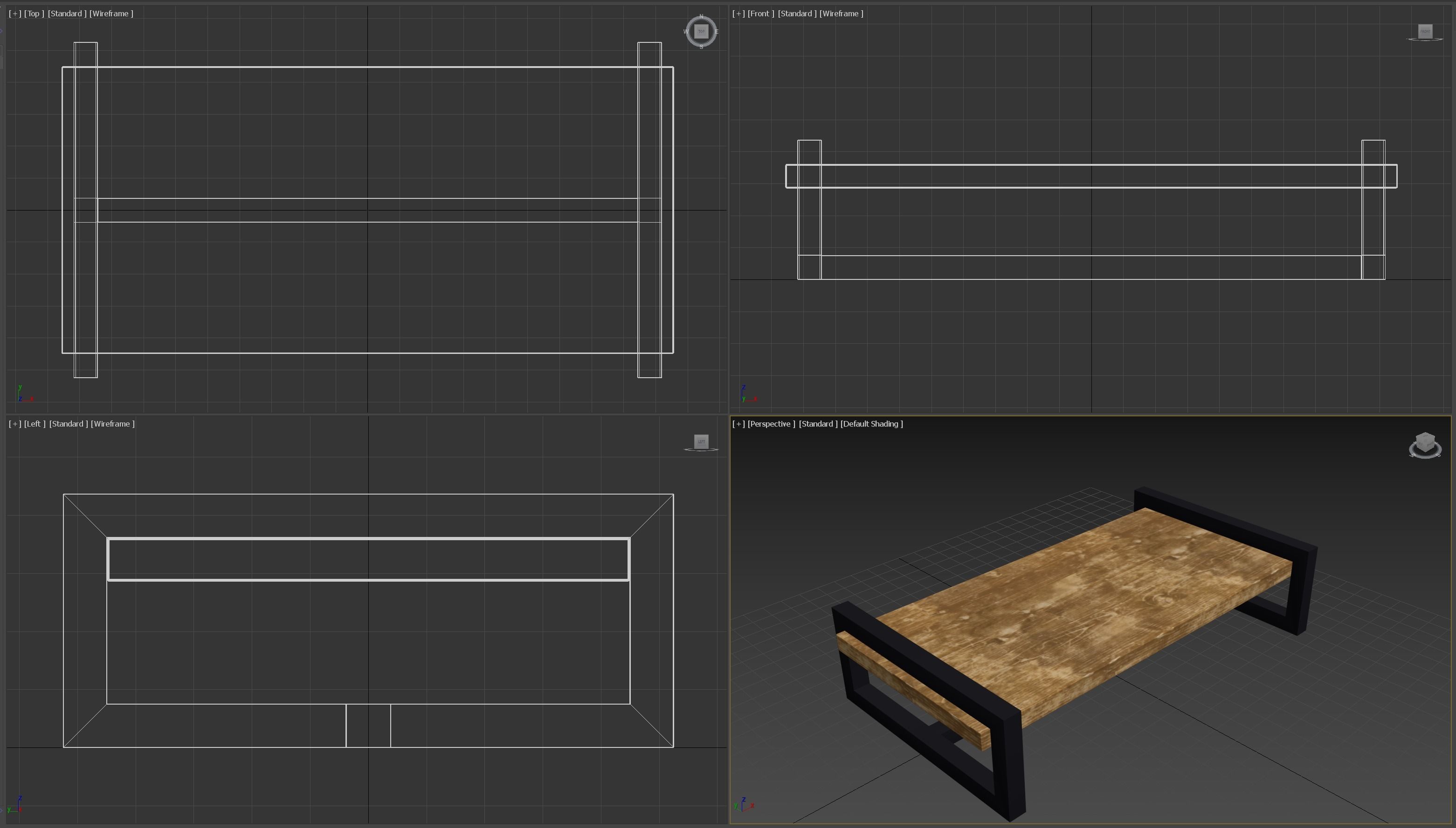 Rustica Series Coffee Table free 3D model | CGTrader