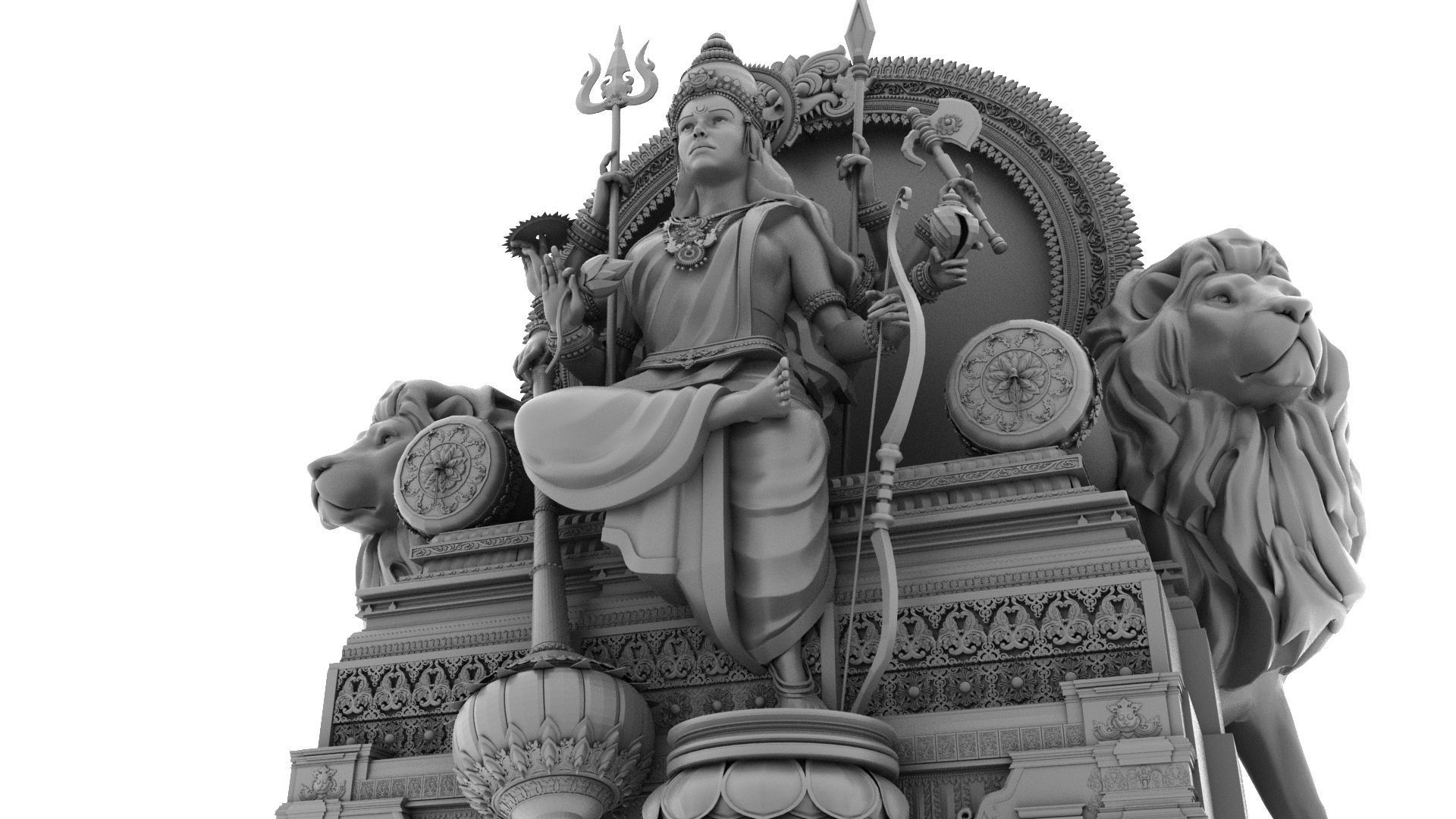 god durga devi 3d model 3D model | CGTrader