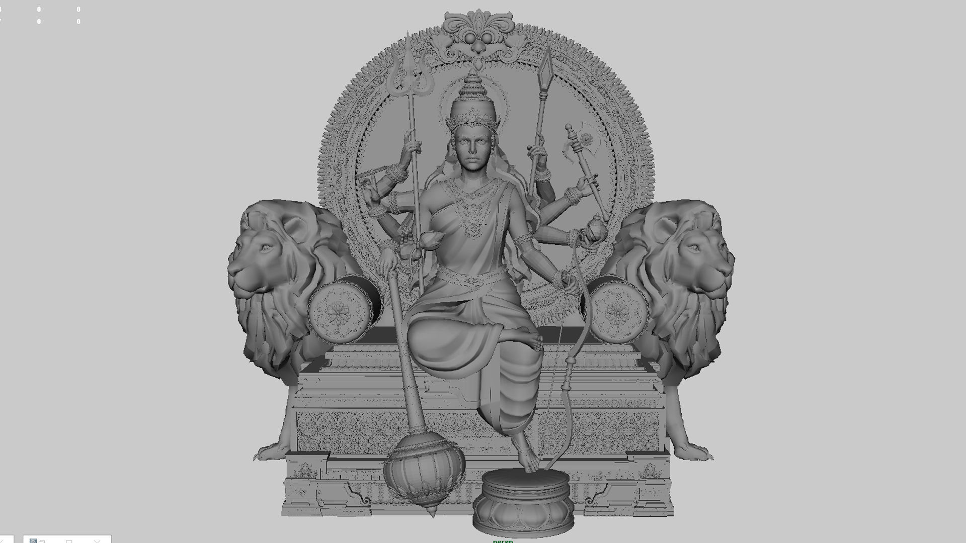 god durga devi 3d model 3D model | CGTrader