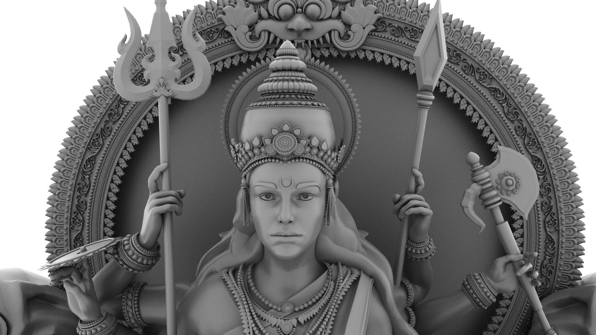 god durga devi 3d model 3D model | CGTrader