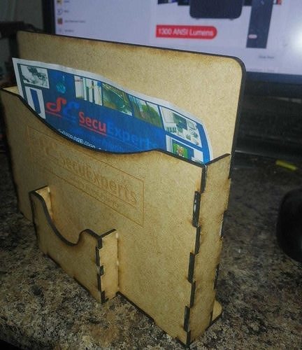 A5 Pamphlet Business card holder 3d print and Laser cut files 3D model ...