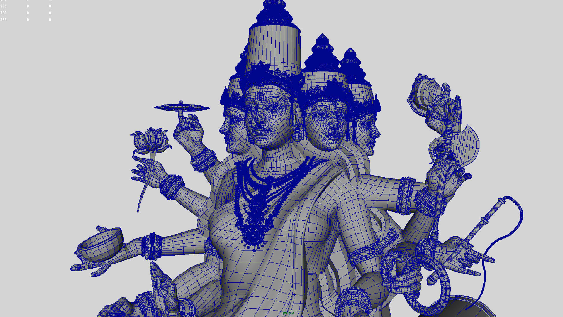 god gayathri devi 3d model 3D model | CGTrader