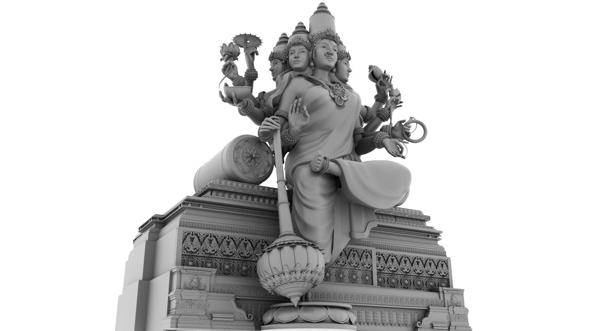 god gayathri devi 3d model 3D model | CGTrader