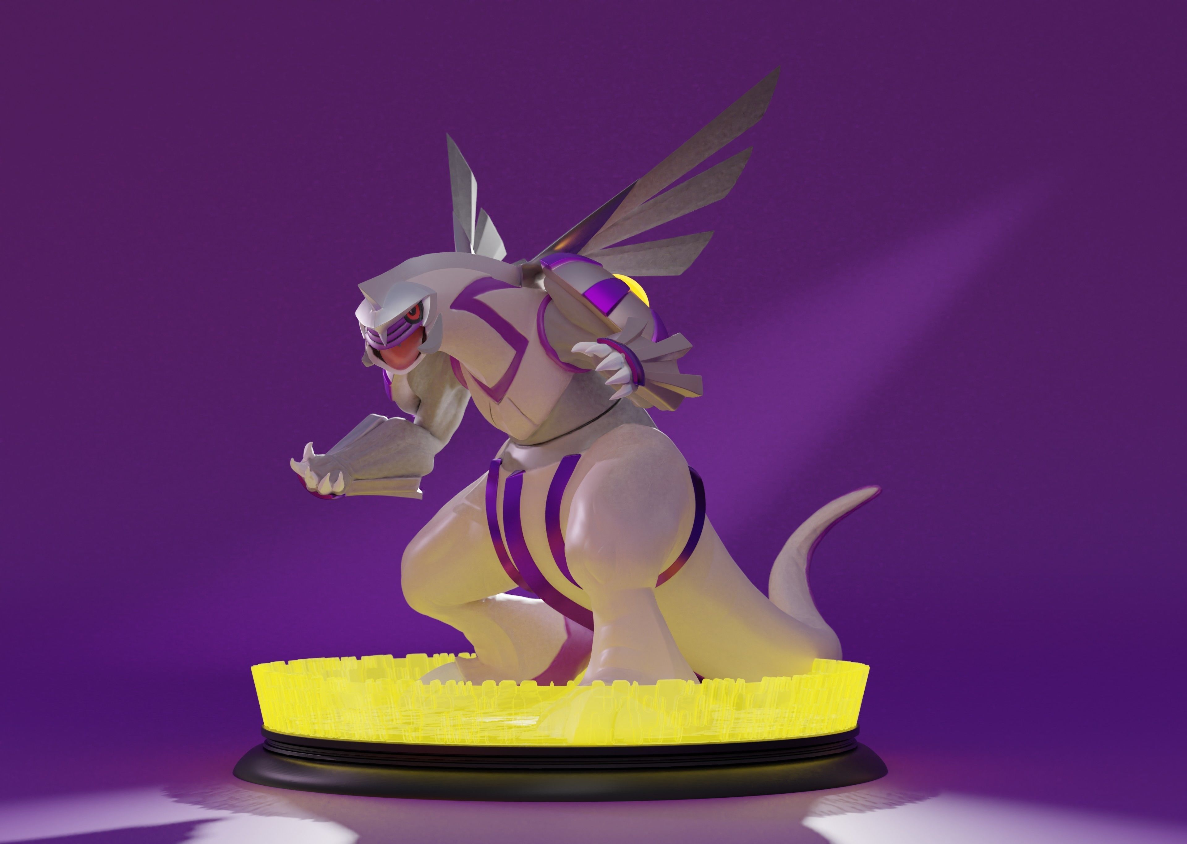 PALKIA- 3D PRINTABLE POKEMON with cuts and as a whole 3D model 3D ...